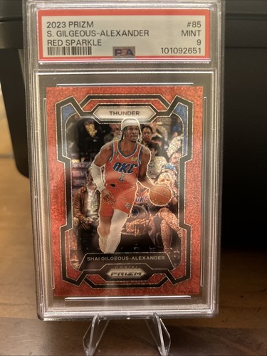 2023-24 Panini Prizm Shai Gilgeous-Alexander Prizms Red Sparkle #85 PSA ...