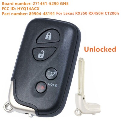 Replacement for Lexus RX350 10 11 12 2013 2014 2015 Smart Key Fob ...