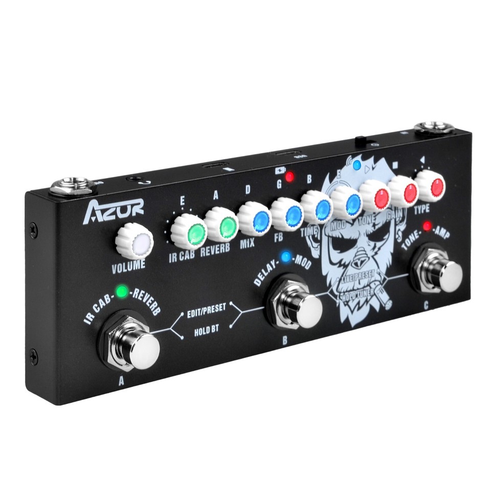 Multi-Effect Pedal Built-in Battery AZOR Multi Effects CUBE BABY Guitar ...