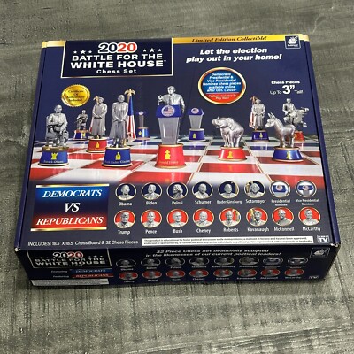 2020 Battle for the White House Chess Set w/ Obama, Biden, Trump. NEW ...