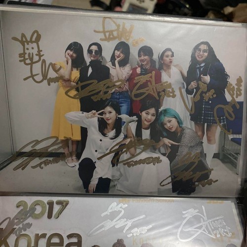 TWICE All members autograph photo 2L size | eBay