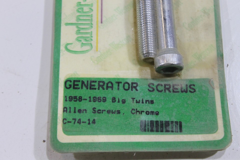 Gardner Westcott Generator Bolt Kit 58-69 Big Twin Chrome Allen Screws ...