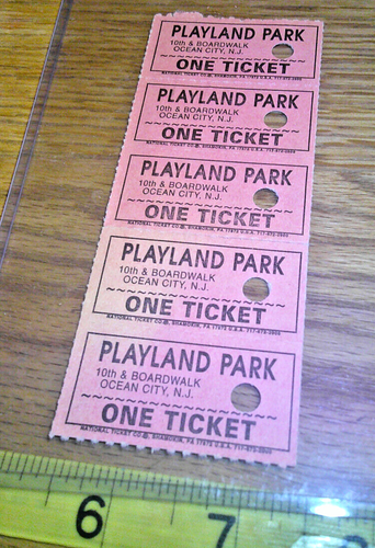 Vintage Lot Playland Park 10th & Boardwalk Tickets Ocean City New ...