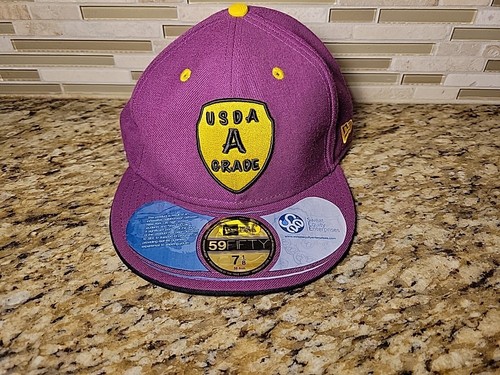 USDA Grade A Cap Hat New Era 59Fifty Fitted Size 7 1/8 Purple | eBay