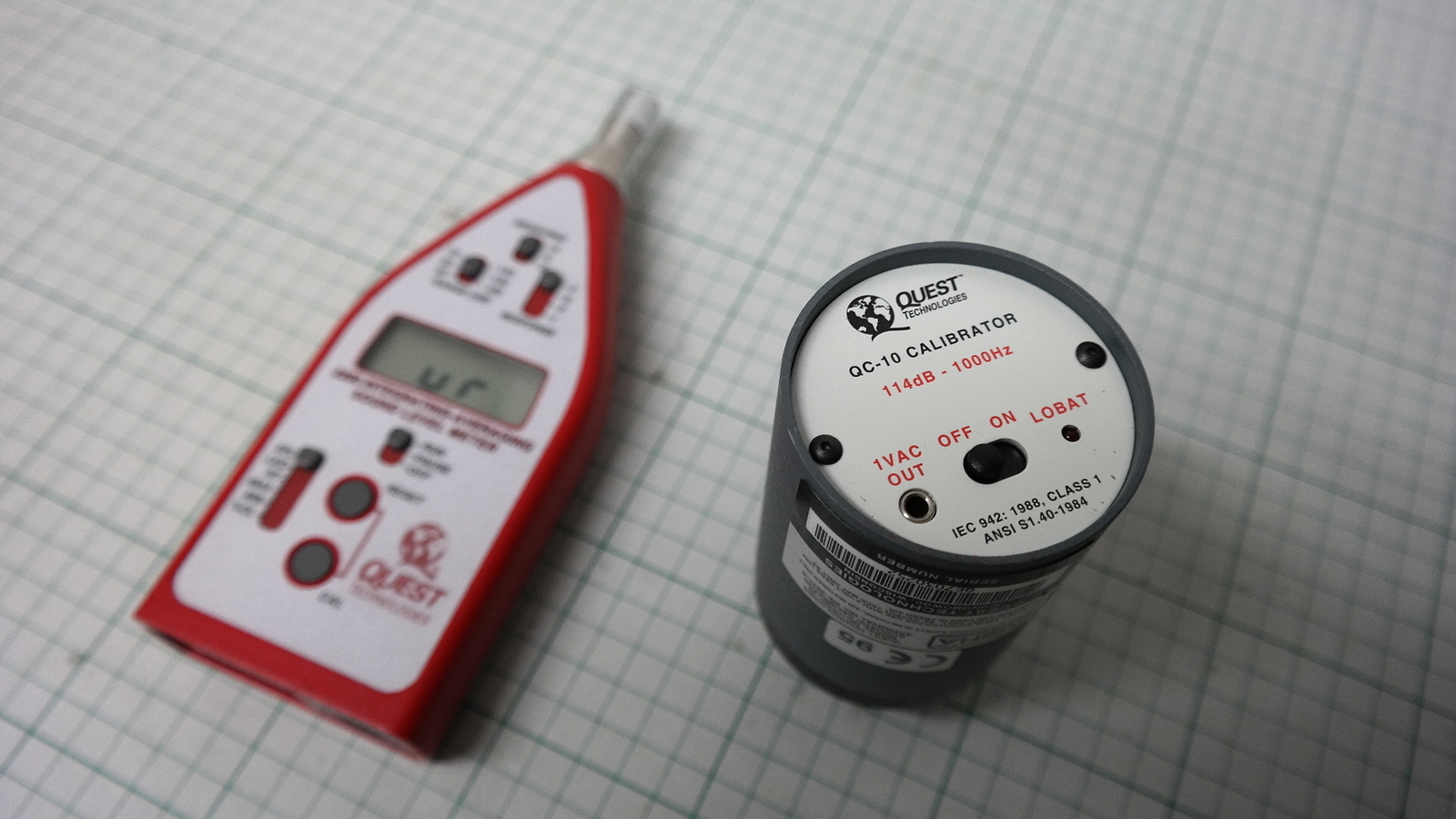 Quest (3M) 2200 integrating sound level meter+qc-10 calibrator Class ...