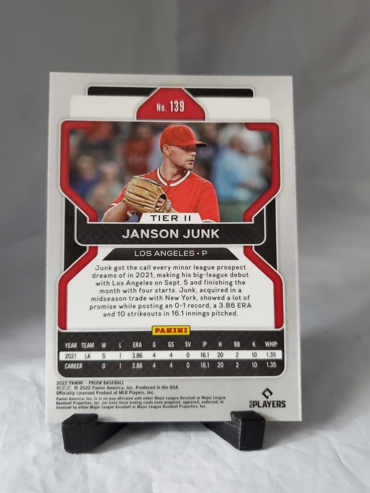 JANSON JUNK 2022 PRIZM BASEBALL ROOKIE CARD #139 LOS ANGELES ANGELS | eBay