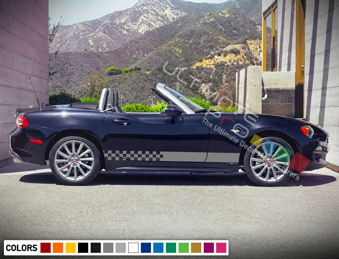 Sticker Stripe kit for Fiat 124 Spider graphic lowered skirt tune coil ...