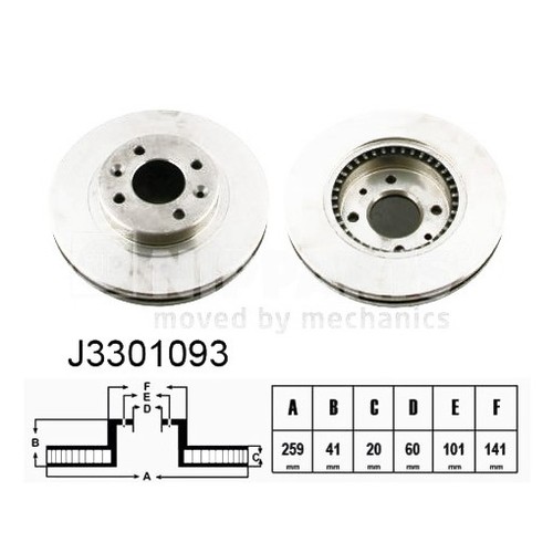 Brake Disc PD853NP N330N36 60142 6001142 40206-00QAA 186208 24012101061 ...