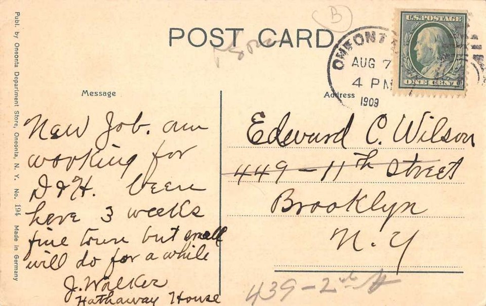 Oneonta New York Water Works Lower Reservoir Antique Postcard K76908 | eBay