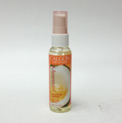 Calgon Take Me Away! Mmmmm! Coconut Sorbet Body Mist 2 oz 59 mL Travel ...