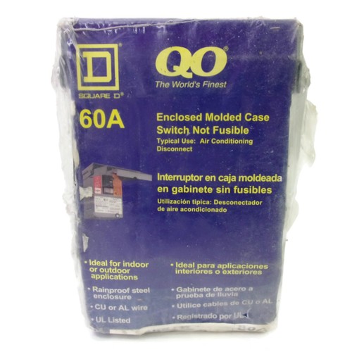 Square D QO200TR 60A 240V Enclosed Molded Case Switch Not Fusible A/C ...