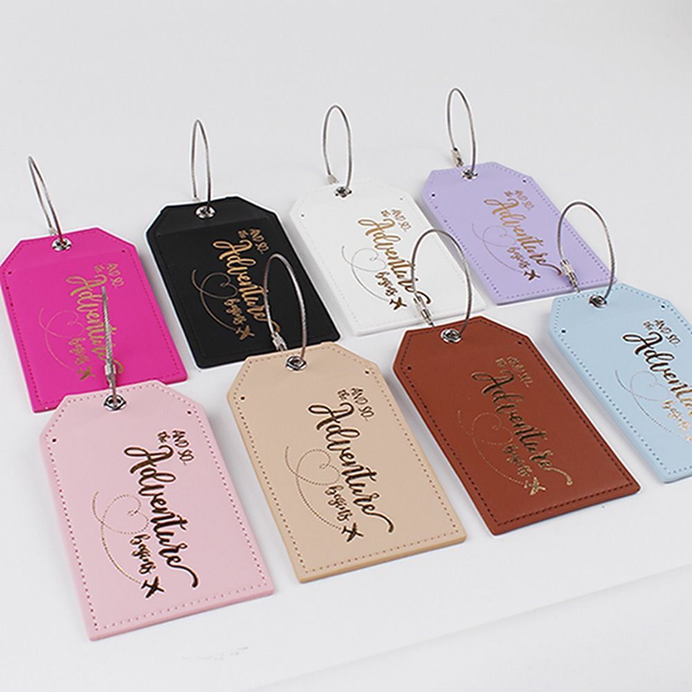 Anti-lost Luggage Tags PU Leather Boarding Pass Tag Travel | eBay