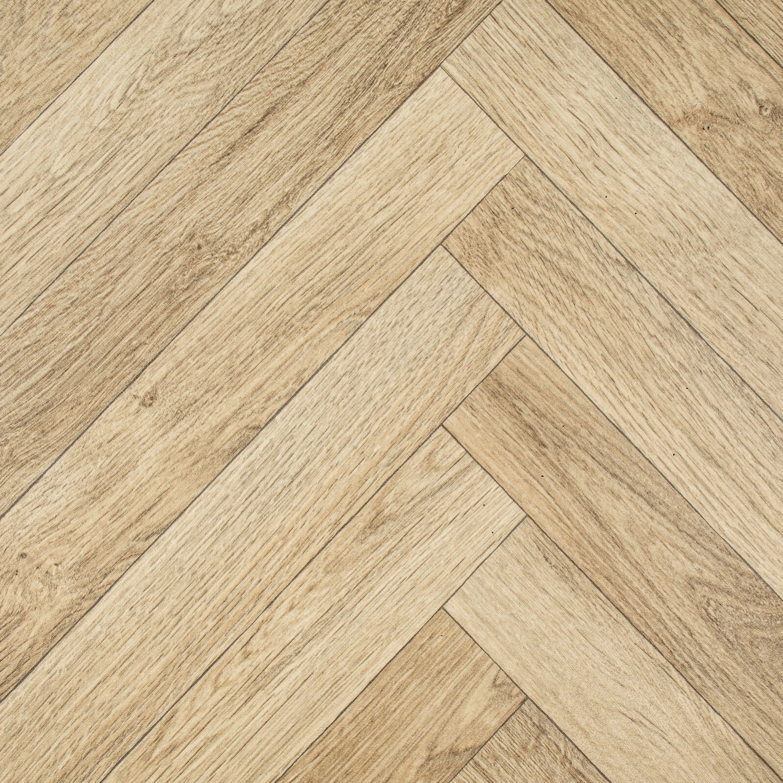 Natural Herringbone Parquet Effect Vinyl Flooring Felt Backed Bathroom ...