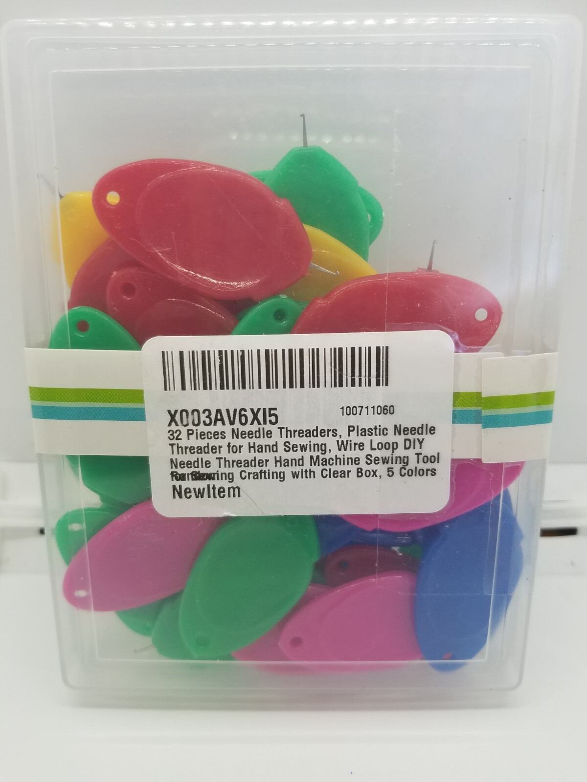 32 Pieces Needle Threaders Plastic Needle Threader for Hand Sewing Wire ...