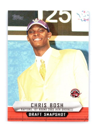 2009 Topps Basketball #DS-CBO Chris Bosh Draft Snapshot Toronto Raptors ...