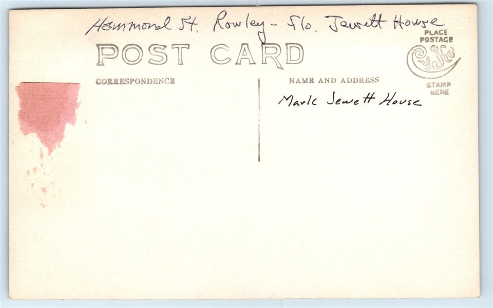 Postcard Hammond St Rowley MA Mark Jewett House? RPPC J191 | eBay