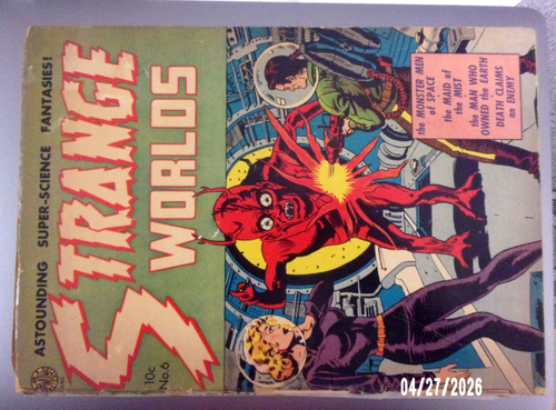 STRANGE WORLDS #6 1952 GD-- MONSTER MEN OF SPACE,MAID OF THE MIST,CHECK ...