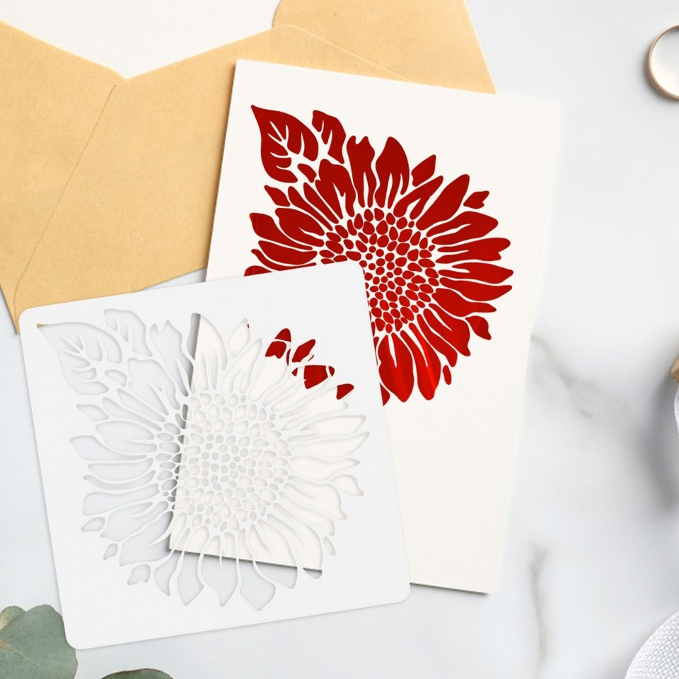 36 Pcs Drawing Stencils Flower Stencils Bird Stencils Reusable Wooden ...