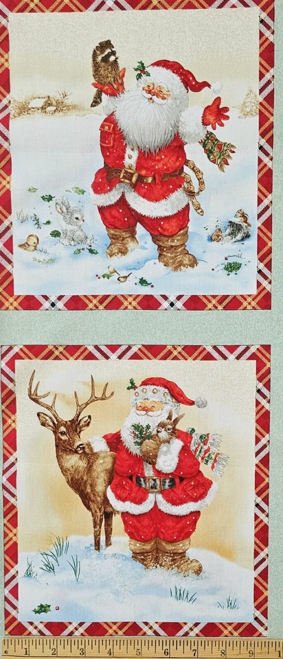 Henry Glass - Christmas Santa Friends Blocks Quilting Fabric Panel | eBay