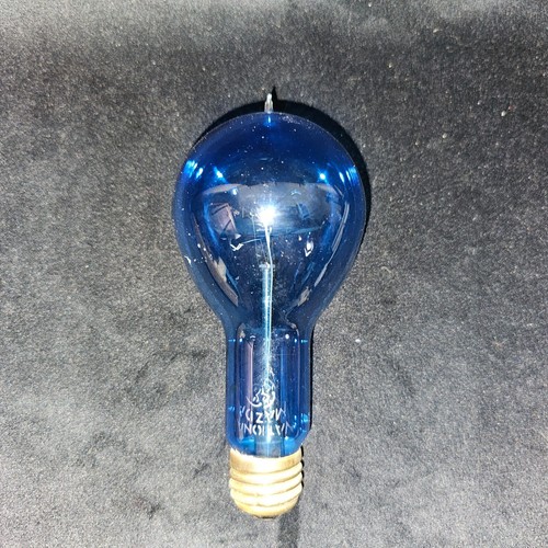 Antique GE National Mazda Exhaust Tip Light Bulb in Blue Glass | eBay