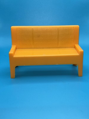 Vintage Mattel Barbie Doll Townhouse Dream House Orange Bench | eBay