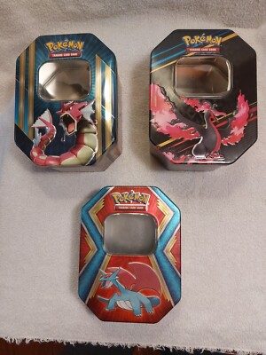 3 Pokemon Tins 2023-2019-2016 **Empty Tins** | eBay