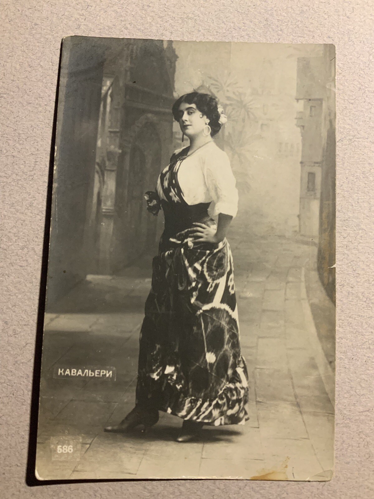 Maria Cavalieri Opera Singer RPPC Russian Real Photo Postcard Posing ...