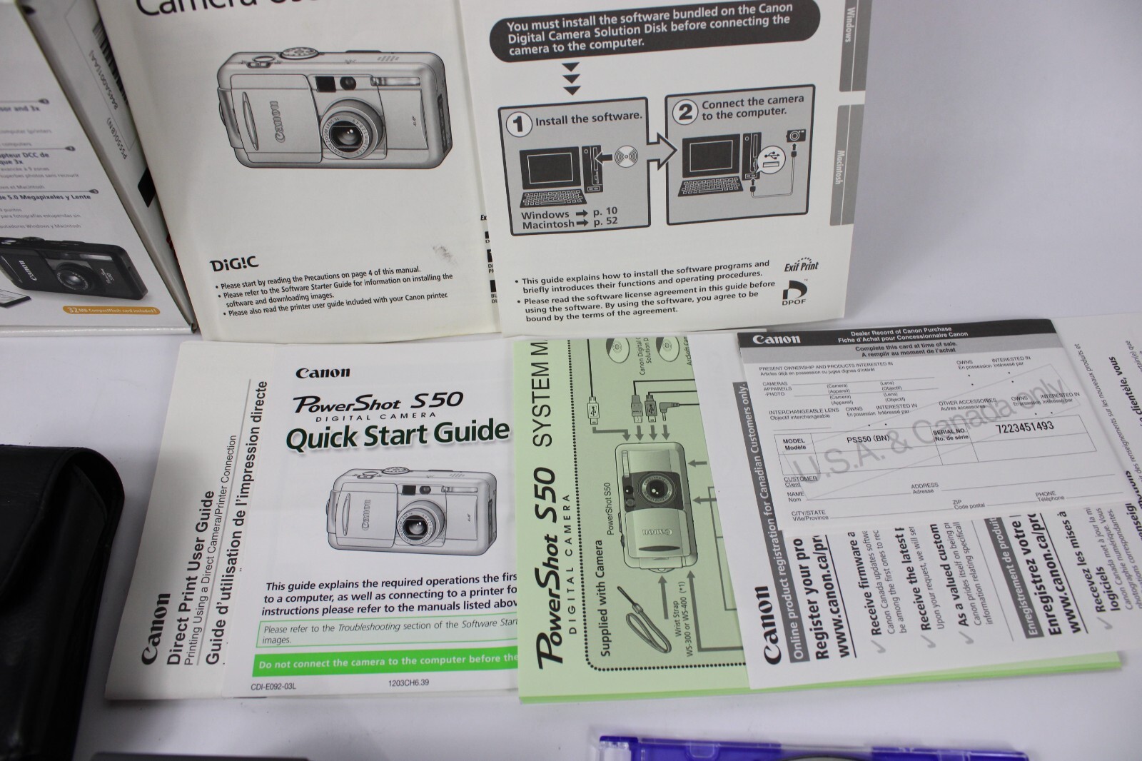 Canon PowerShot S50 5.0MP Digital Camera - Black for sale online | eBay