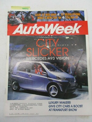 AUTO WEEK MAGAZINE SEPTEMBER 20, 1993 MERCEDES A93 VISION 94 MUSTANG TO ...