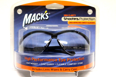 Mack's Shooters Protection Safety Glasses Clear Lens #4481 Factory Sealed Pkg. | eBay