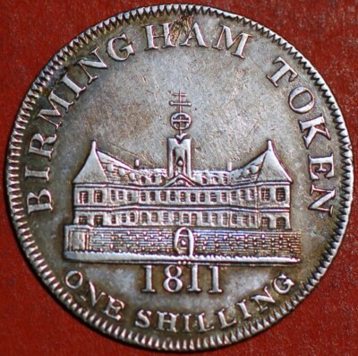 England Birmingham 1811 One Shilling Token Silver | eBay