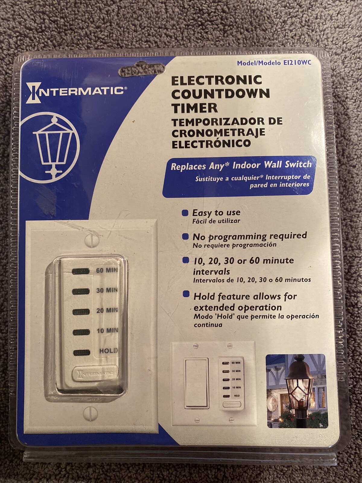 Intermatic E1210WC Electronic Countdown Timer Switch 10, 20, 30, 60 ...