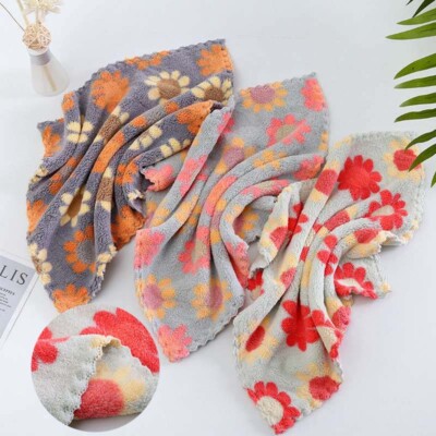 Kitchen Rag Absorbent Small Handkerchief Towel Hand Towel Small Coral ...