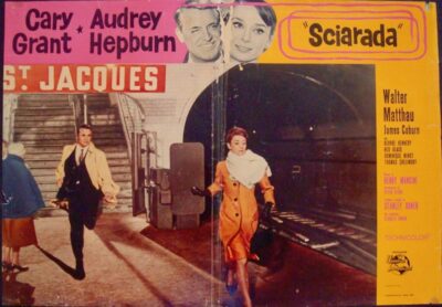 CHARADE Italian fotobusta movie poster 7 AUDREY HEPBURN CARY GRANT ...