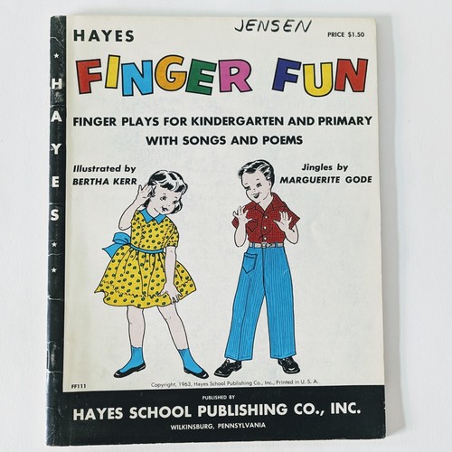 1963 book finger fun plays for children | eBay