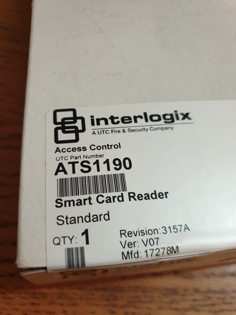 Aritech ATS1190 ATS Smart Card Reader With Output And RTE for sale ...