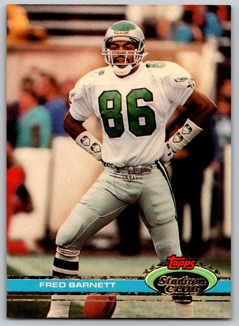 1991 Topps Stadium Club Fred Barnett #473 Philadelphia Eagles | eBay