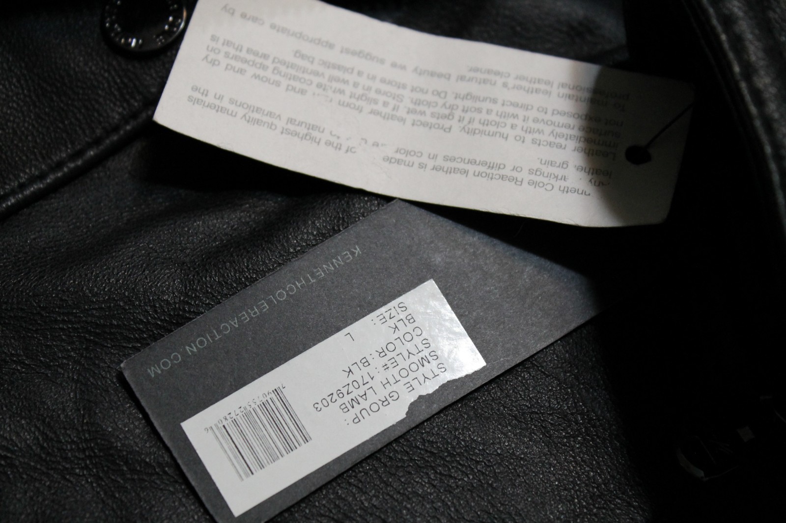 🌞KENNETH COLE SMOOTH BLACK LAMB LEATHER DOUBLE ZIP MOTORCYCLE JACKET SZ ...