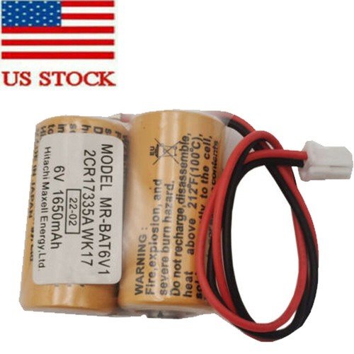 1650mAh 6V Battery for Mitsubishi MR-BAT6V1 2CR17335A WK17 with Plug US ...
