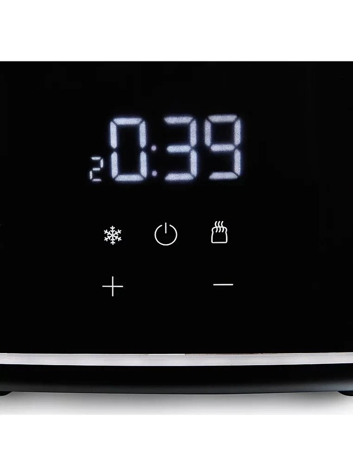 2300W Black 2 Slice Toaster Timer Digital display 6 Browning Levels ...