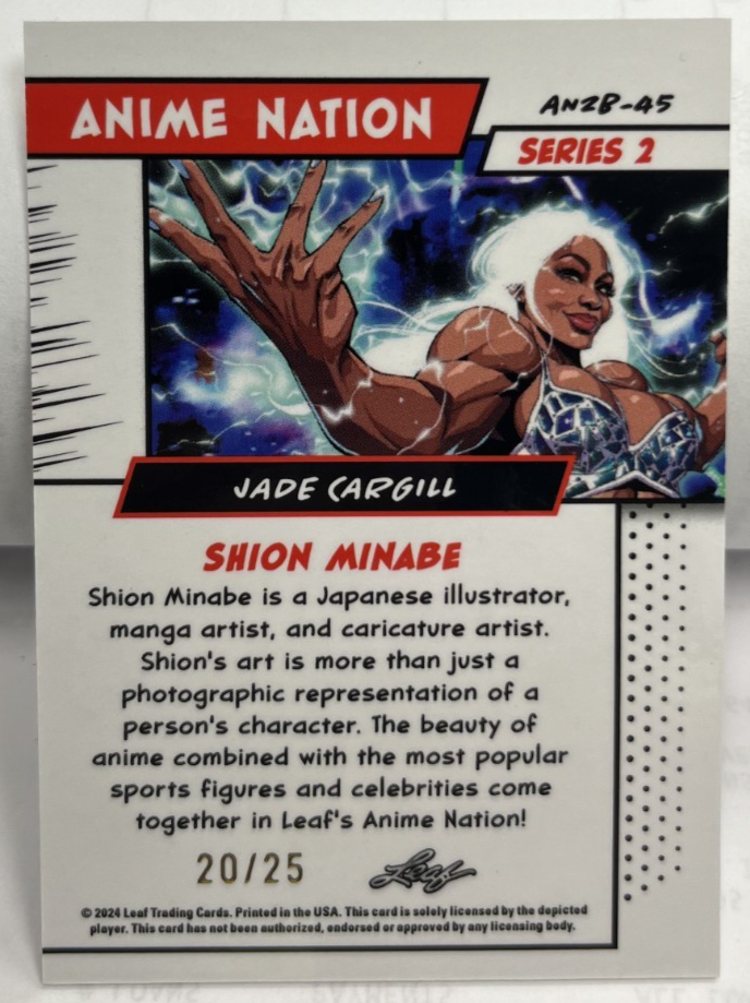 Jade Cargill 2025 Leaf Metal Anime Nation Series 2 - Red Prismatic #'d ...