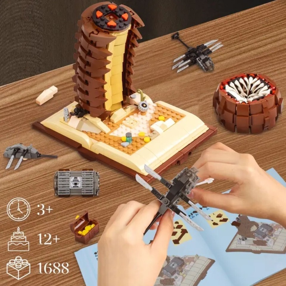 Dune Sandworm Custom Made Building Blocks Set With Ornithopters 1688pcs ...