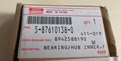 Genuine OEM Isuzu 5-87610138-0 BEARING HUB INNER F 8942588190 | eBay ...