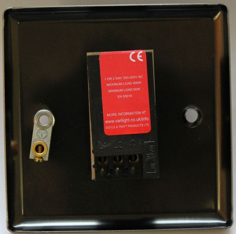 Brass Dimmer Switch Georgian 1 Gang Way 2 Varilight HG3 Rope Edge ...