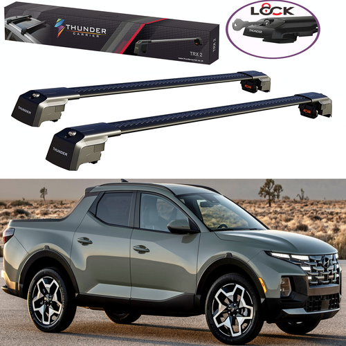 Roof Rail Racks Cross Bars For Hyundai Santa Cruz 2022-2025 Black ...