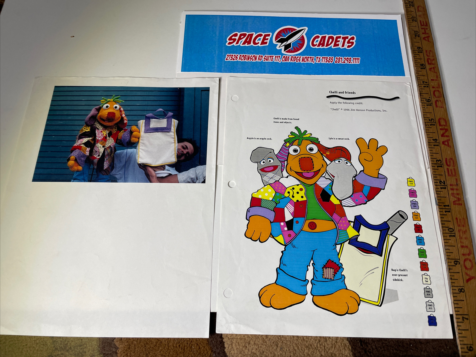 Jim Henson Reference Material Chelli And Friends Bag Argyle Lyle 1996 ...