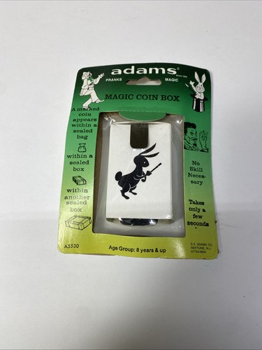 Vintage Magic Trick Adams Magic Coin box Sealed Package 1980's | eBay