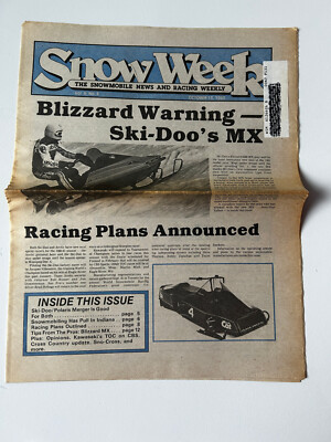 SNOW WEEK Snowmobile Racing Magazine Newspaper Publication October 13 ...
