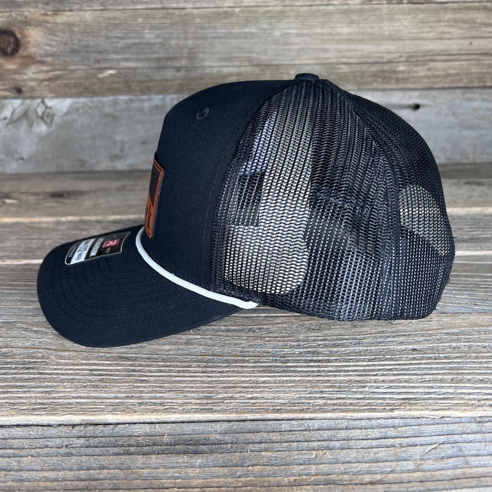 REDNECK Leather Patch Richardson Rope trucker hat | eBay