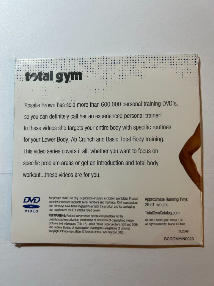 Rosalie Brown Total Gym Total Body Workout DVD | eBay